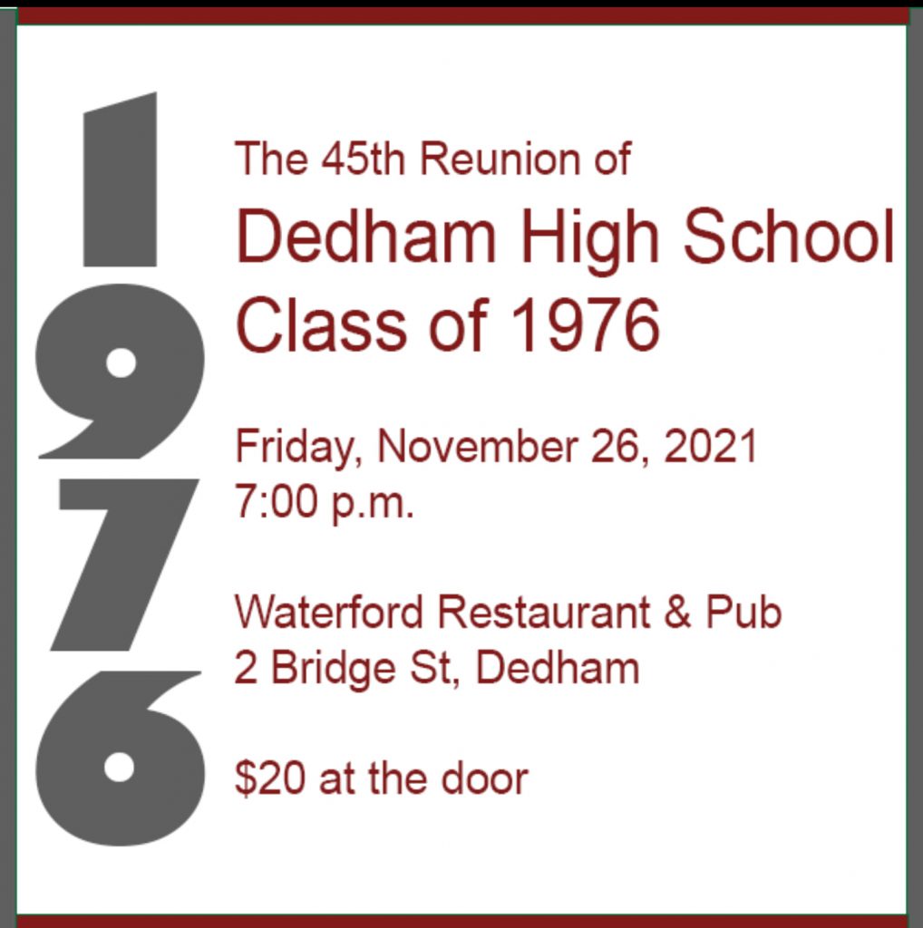 Dedham High School Class of 76
